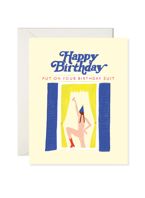 Birthday Suit Birthday Card | Cheeky Funny Birthday Card – Karen Schipper